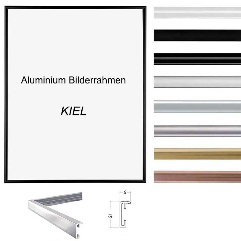 Aluminium Bilderrahmen DIN Formate schmale Leiste Kiel